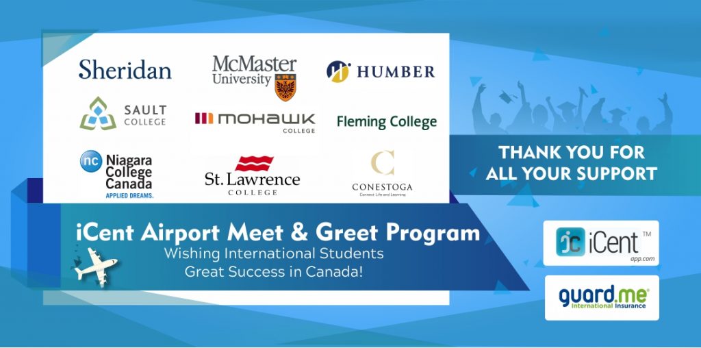 iCent International Students Airport Welcome Program - Neel-Tech.com